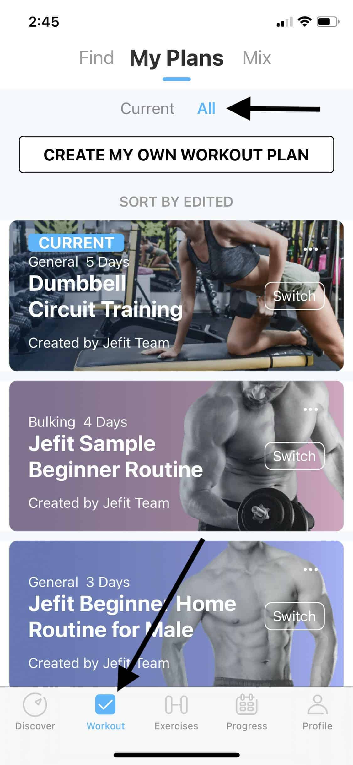 How To Create Custom Workout Plans Jefit 1 Gym Home Workout App